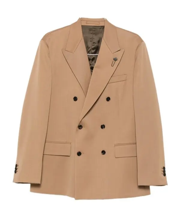 LARDINI Double-breasted Peak-lapel Blazer
