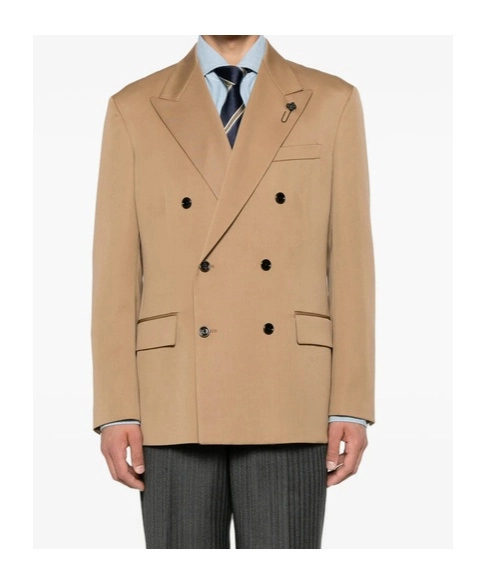 LARDINI Double-breasted Peak-lapel Blazer