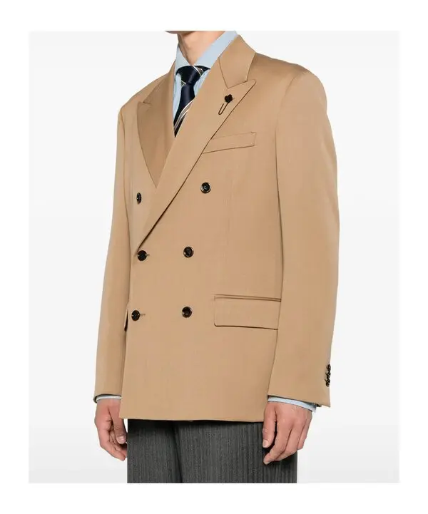 LARDINI Double-breasted Peak-lapel Blazer