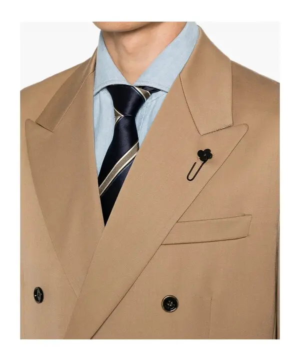 LARDINI Double-breasted Peak-lapel Blazer