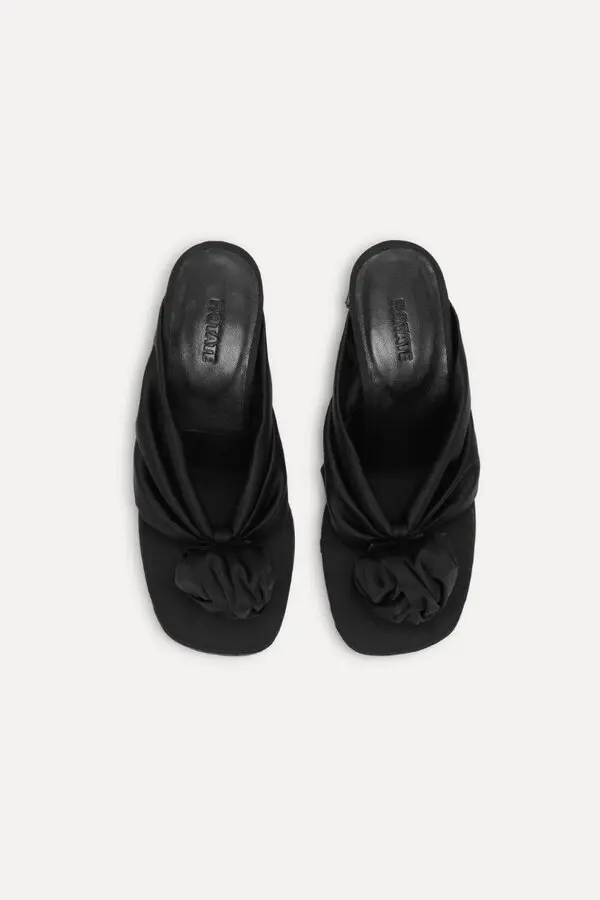 ROTATE BY BIRGER CHRISTENSEN Square-toe Satin Sandals