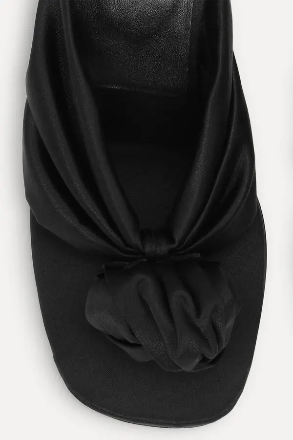 ROTATE BY BIRGER CHRISTENSEN Square-toe Satin Sandals