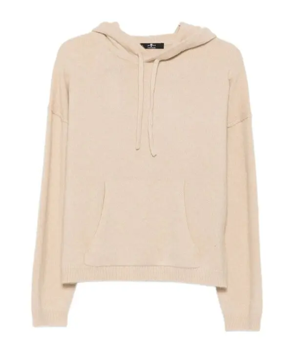 7 For All Mankind Long-sleeve Hooded Sweater - Beige