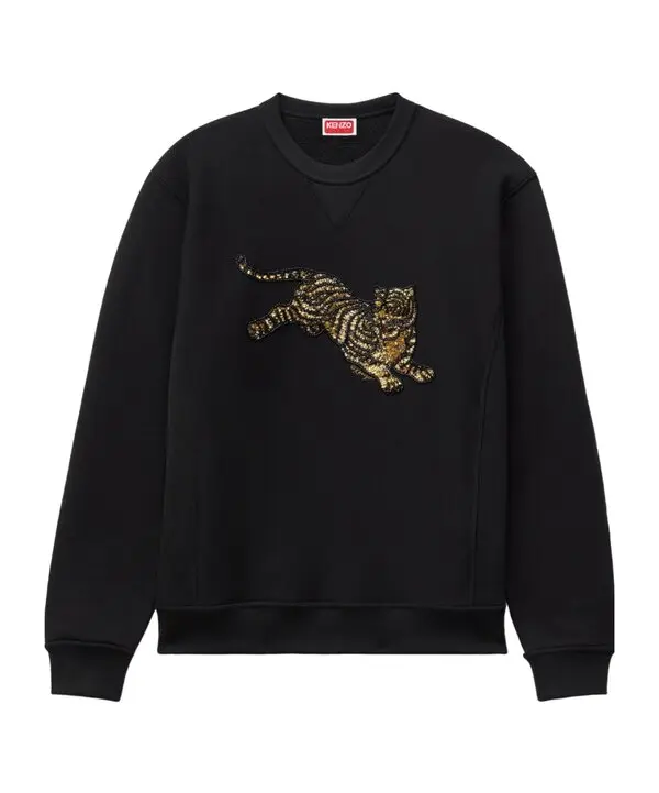 Kenzo Jumping Tiger' Sweatshirt In Cotton - Black