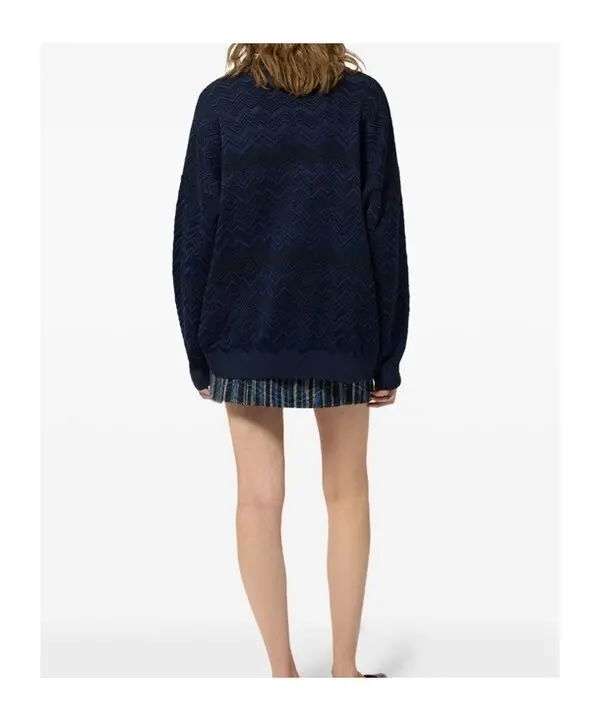 Missoni Zig Zag Patterned V-neck Jumper