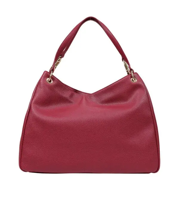 Moschino Leather Shoulder Bag With Gold Tone Hardware