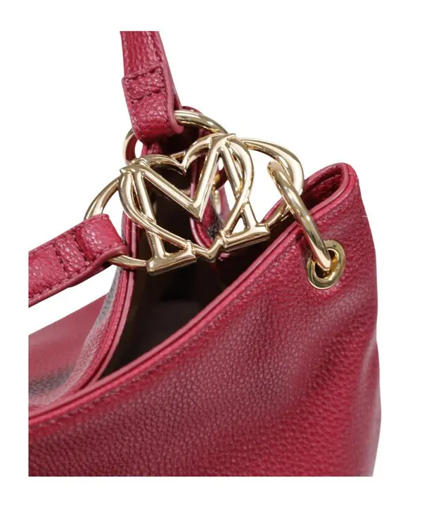 Moschino Leather Shoulder Bag With Gold Tone Hardware