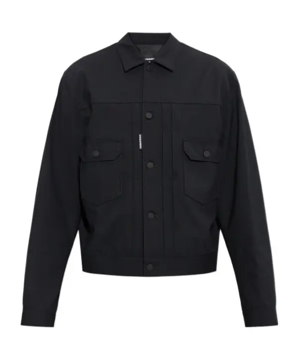Dsquared2 Collared Long-sleeved Casual Jacket