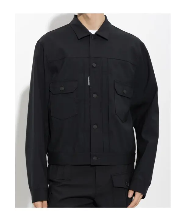 Dsquared2 Collared Long-sleeved Casual Jacket