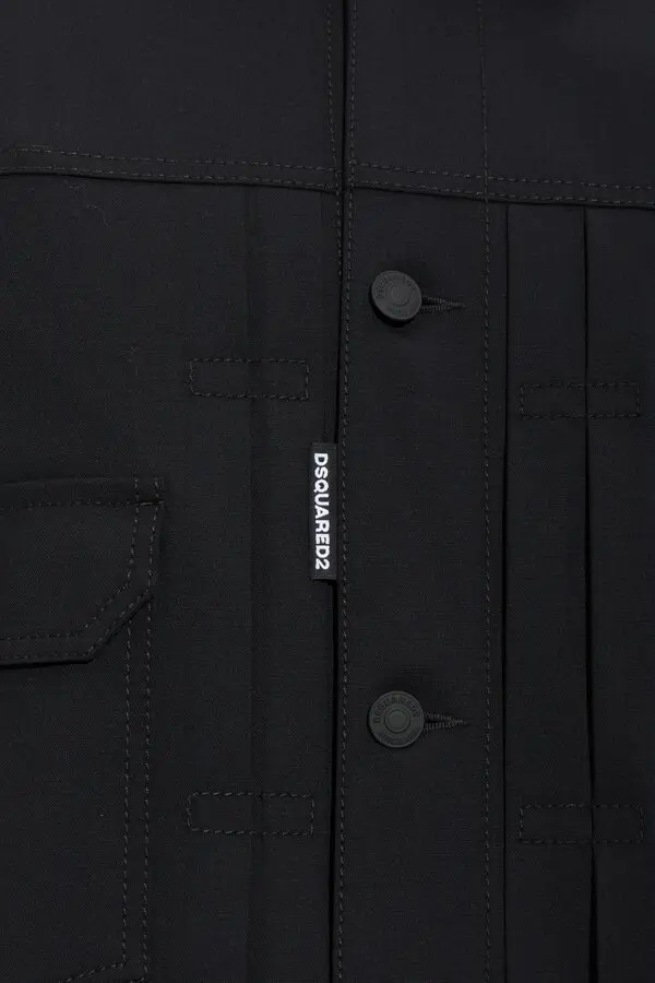 Dsquared2 Collared Long-sleeved Casual Jacket