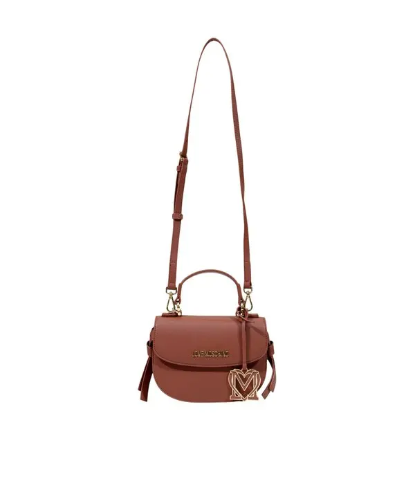 Moschino Flap Shoulder Bag With Logo Charm