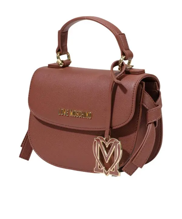 Moschino Flap Shoulder Bag With Logo Charm