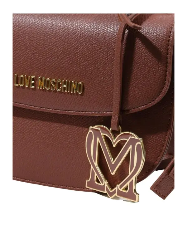 Moschino Flap Shoulder Bag With Logo Charm