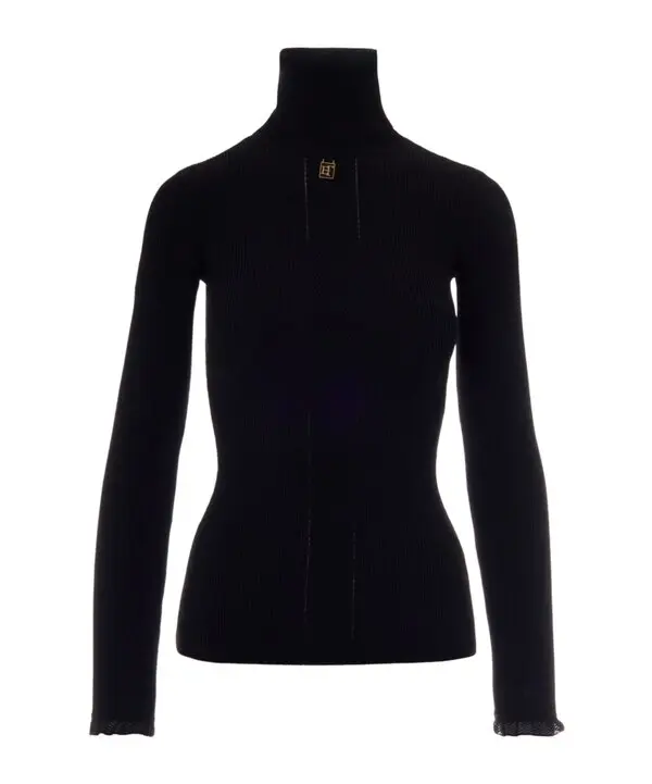 Elisabetta Franchi Long-sleeve Knit Top - Black