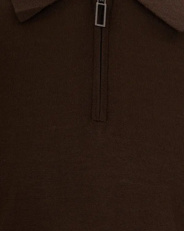PAOLO PECORA Long-sleeved Zip-up Sweater