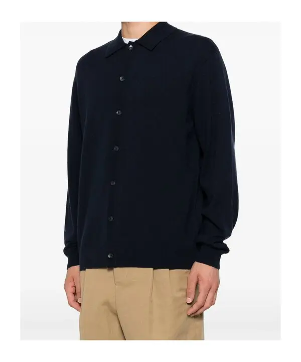 7 For All Mankind Knitted Button-up Long-sleeve Shirt