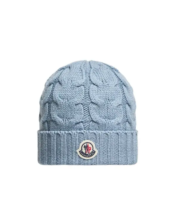 Moncler Wool Beanie - Light Blue