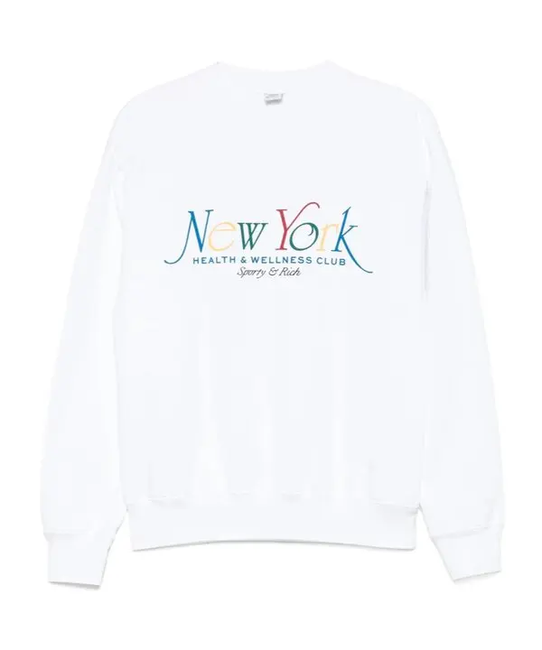 SPORTY  RICH Round-neck Logo Sweatshirt