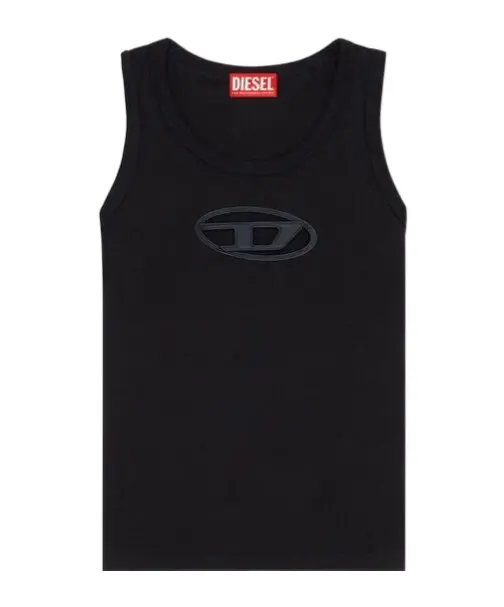 DIESEL® T-lynys-od Cut-out Oval D Logo Tank Top - Black