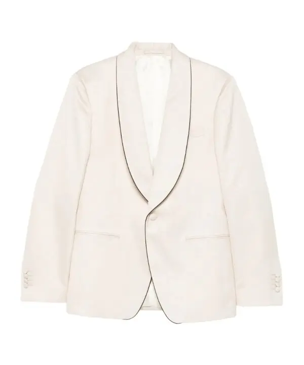 LARDINI Single-breasted Blazer - White