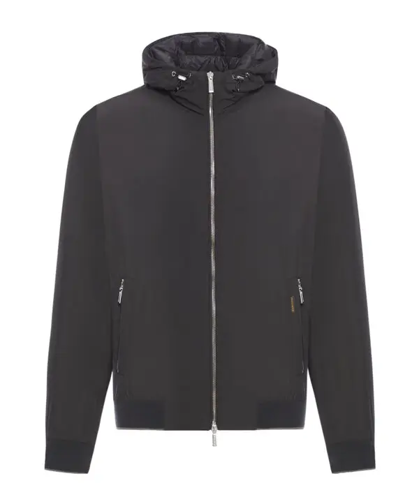 MOORER Oniro-stp Hooded Bomber Jacket - Black