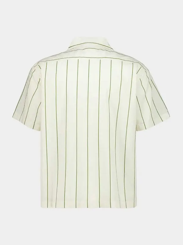 BODE Celery Striped Short-sleeve Shirt