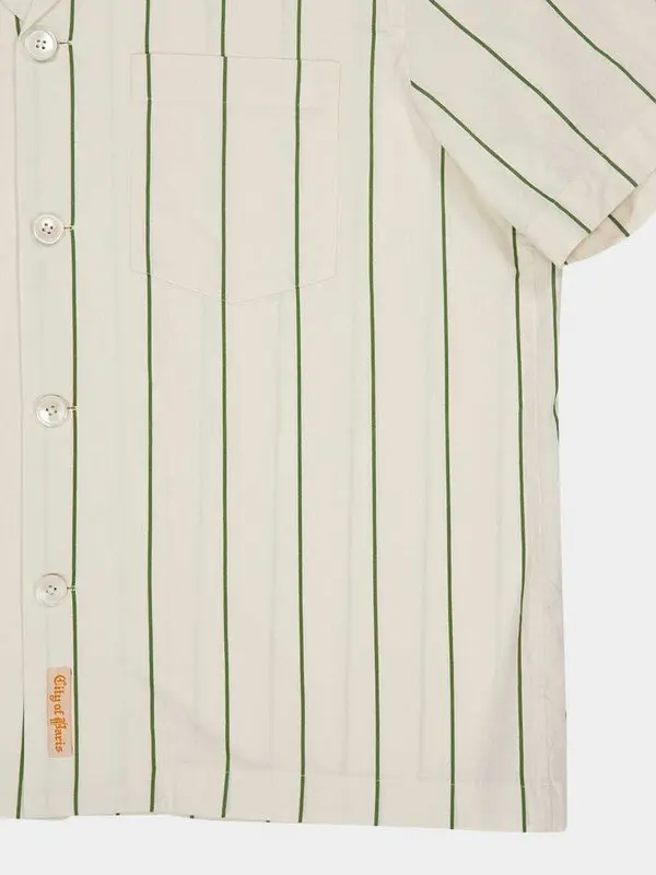 BODE Celery Striped Short-sleeve Shirt