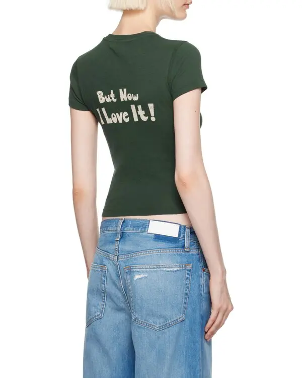 RE/DONE I Used To Like It... But Now I Love It!" Slogan Print Recycled Cotton-jersey T-shirt