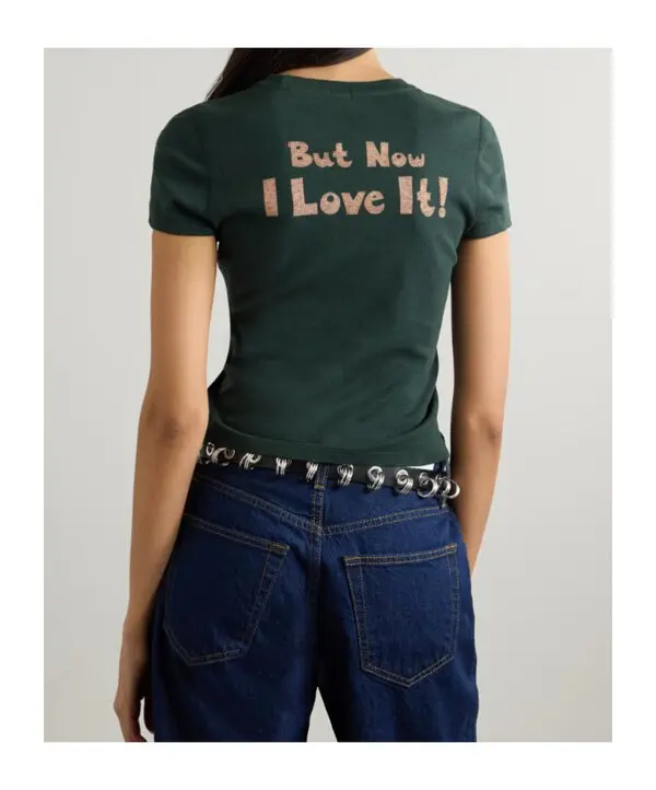 RE/DONE I Used To Like It... But Now I Love It!" Slogan Print Recycled Cotton-jersey T-shirt