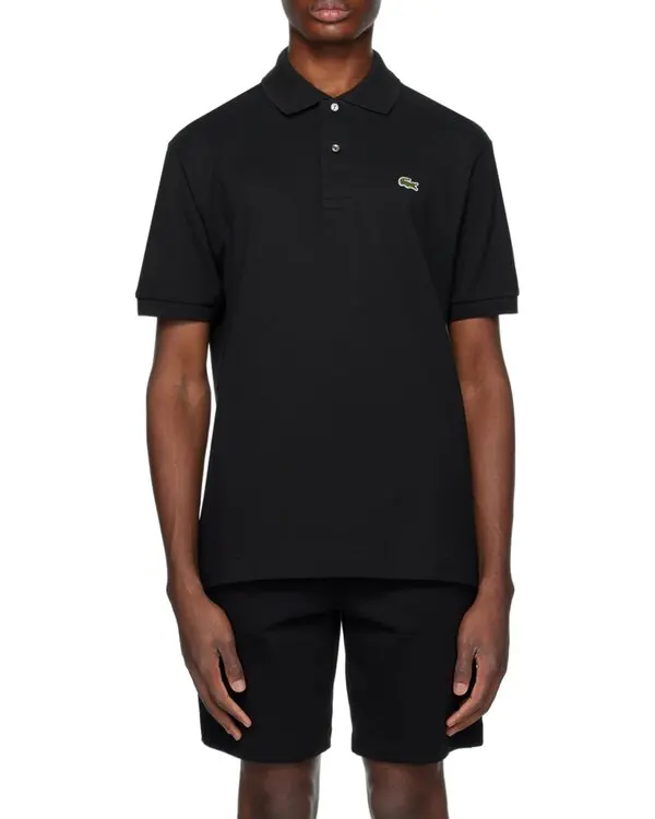 Lacoste Embroidered Logo Polo Shirt - Black