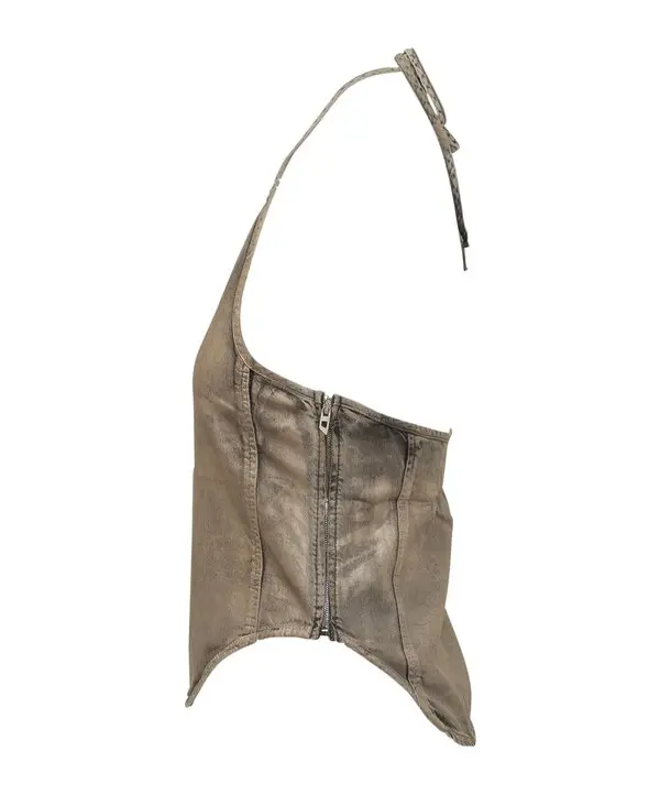 DIESEL® Logo Plaque Satin Top