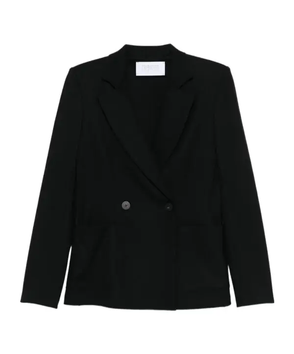 Harris Wharf London Double-breasted Blazer - Black
