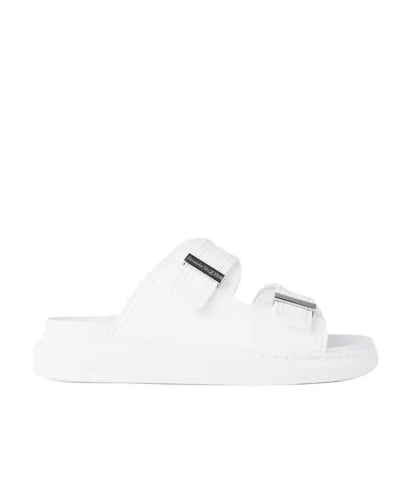 Alexander McQueen Logo-buckle Detail Sandals - White