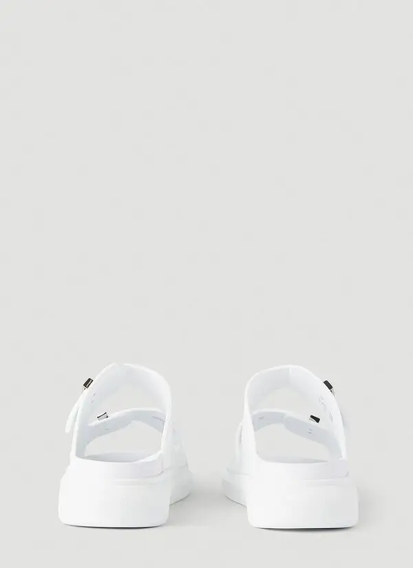 Alexander McQueen Logo Buckle Detail Flat Sandals