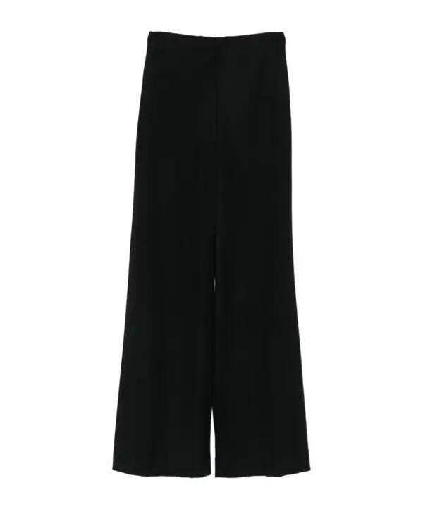 Harris Wharf London Wool Wide Leg Trousers - Black