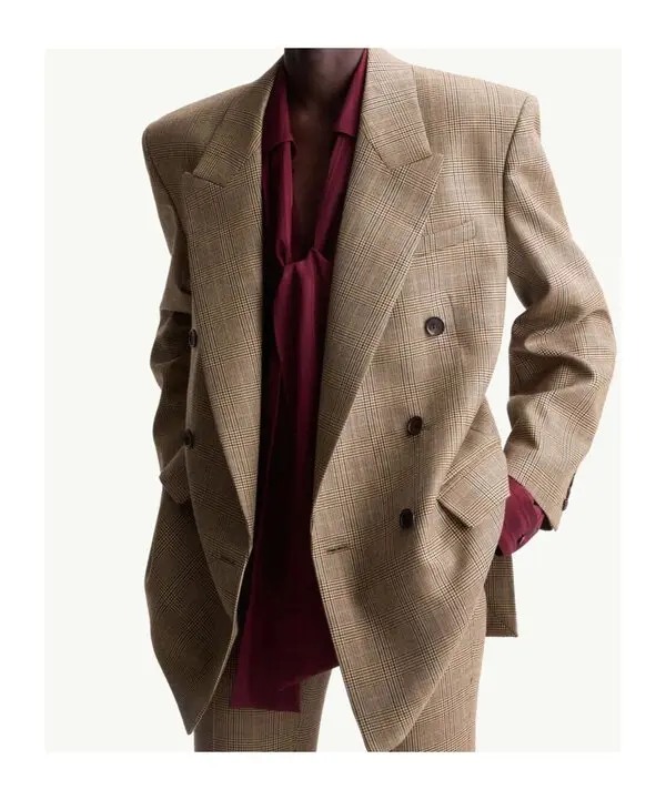 Saint Laurent Double-breasted Blazer - Brown