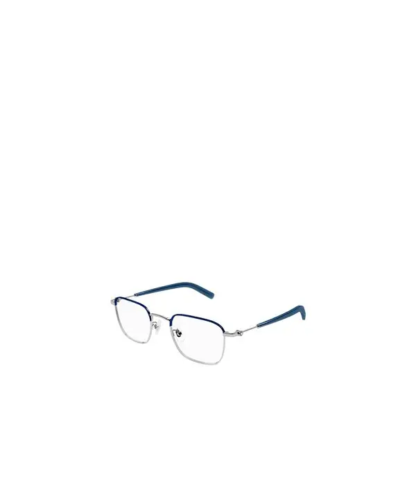 Montblanc Eyewear Mb0389o Rectangular Glasses And Frames - Blue