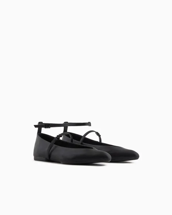 Armani Exchange Pointed-toe Ballerina Shoes