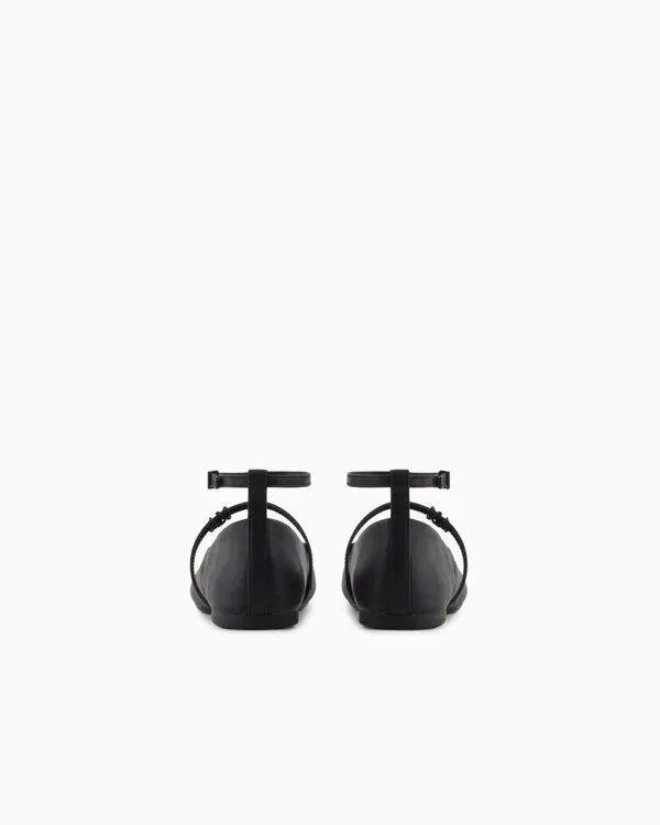 Armani Exchange Pointed-toe Ballerina Shoes