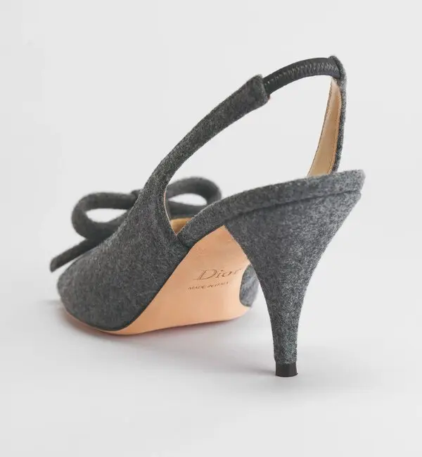 Dior Bow Heeled Slingback Sandal