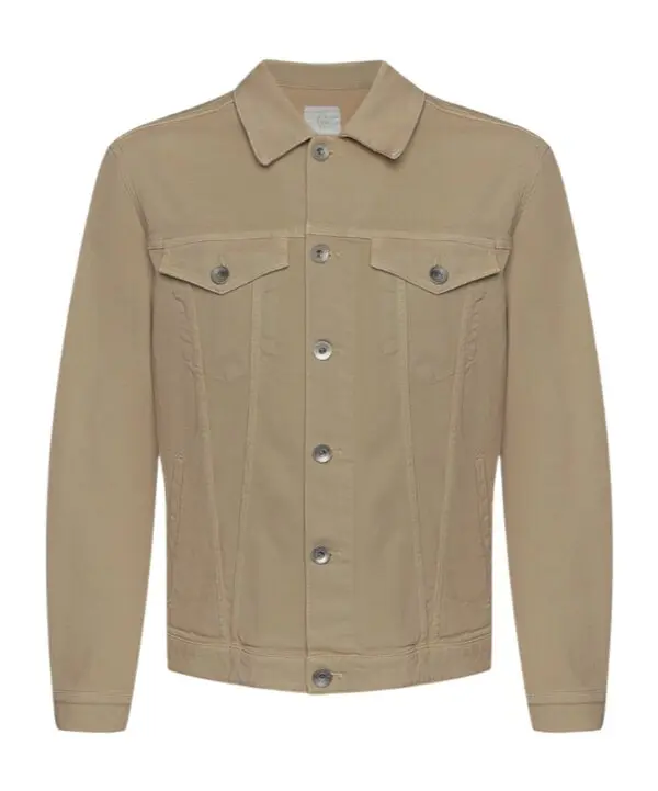 Eleventy Long-sleeved Denim Jacket - Nude