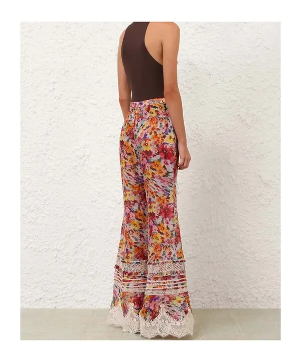 Zimmermann Luna Floral Lace Trousers - Multi Floral