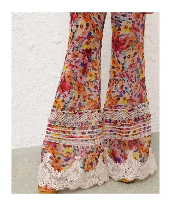 Zimmermann Luna Floral Lace Trousers - Multi Floral