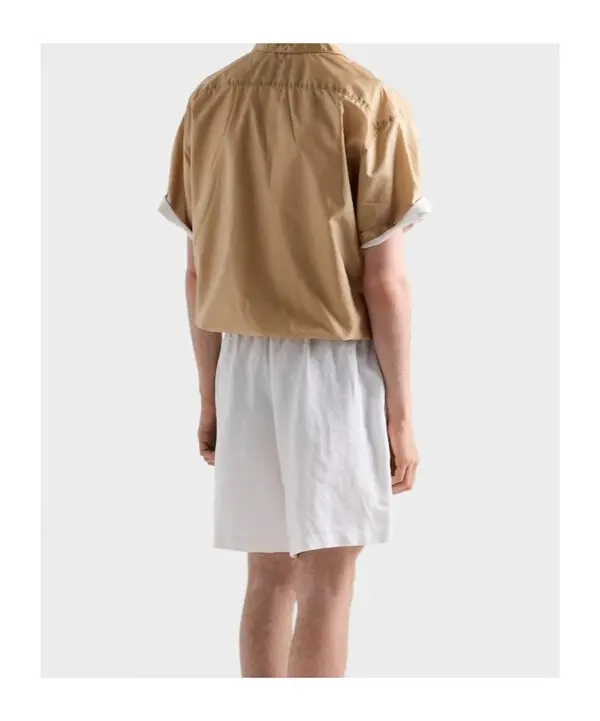 Prada Short-sleeved Re-nylon Zipper Shirt