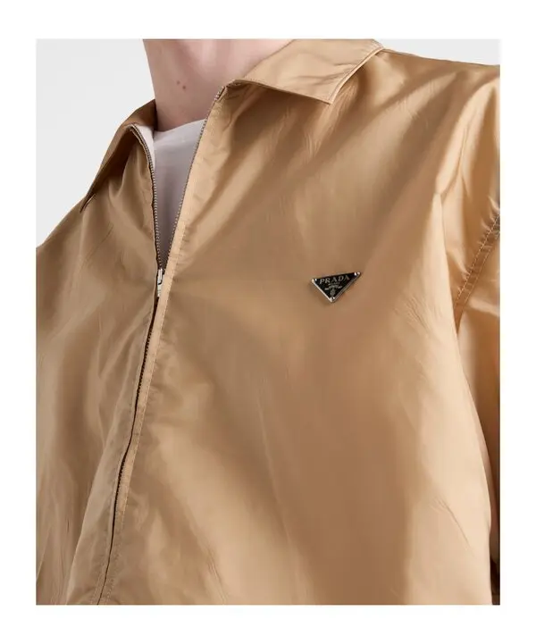 Prada Short-sleeved Re-nylon Zipper Shirt