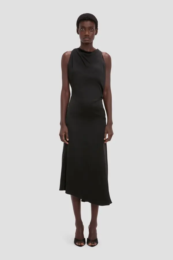 Victoria Beckham Sleeveless Twist Dress - Black