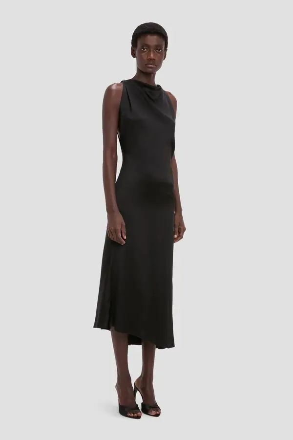 Victoria Beckham Sleeveless Twist Dress - Black