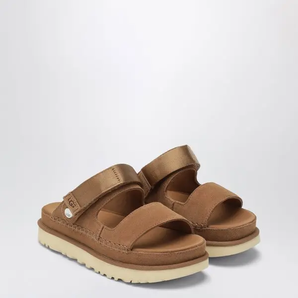 UGG Goldenstar Glide Suede Sandals - Brown