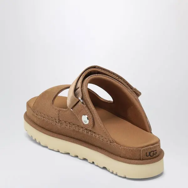 UGG Goldenstar Glide Suede Sandals - Brown