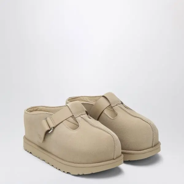 UGG Goldenstar Hi Suede Clogs In Sand